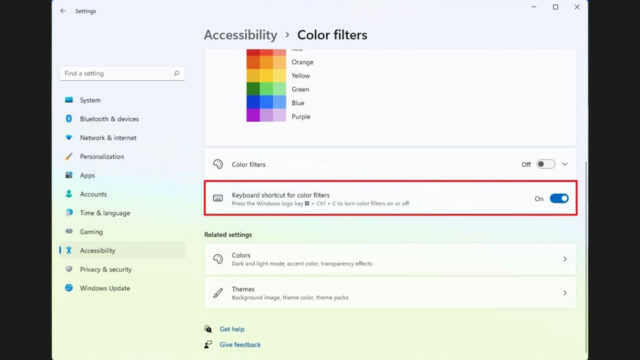 How to use color filters on Windows 11 - SDN