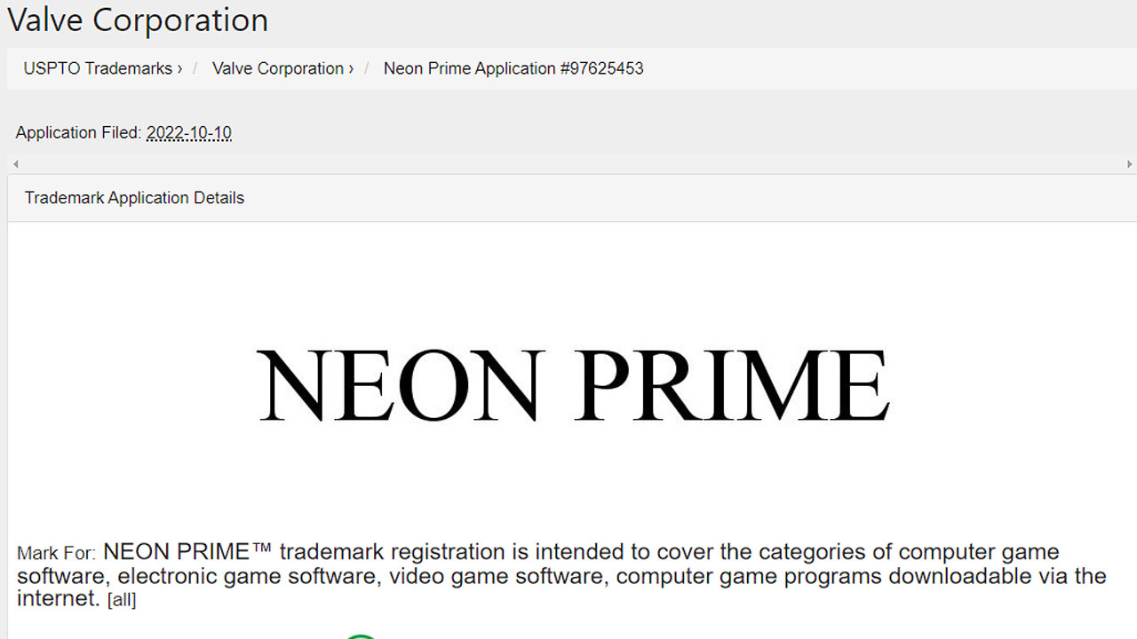 Valve has registered the trademark "Neon Prime" - ShiftDelete.Net