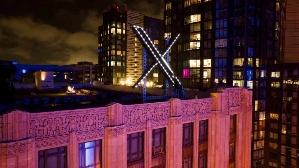 The "X" logo at Twitter's headquarters is receiving complaints!