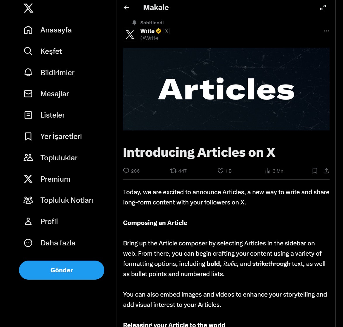 X (Twitter) is becoming a competitor to WordPress! - ShiftDelete.Net Global