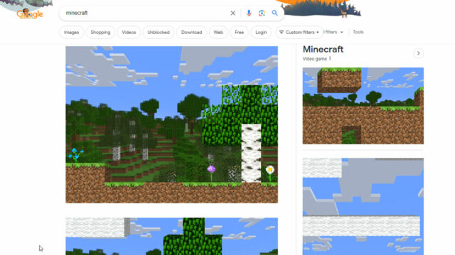 Easter Egg from Google for Minecraft's 15th anniversary! - ShiftDelete ...