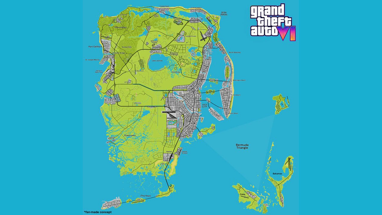 The GTA 6 map will be larger | Three islands may be added ...