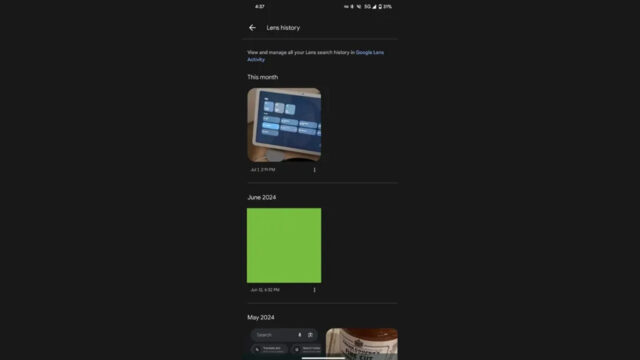 Google Lens visual search history updated!