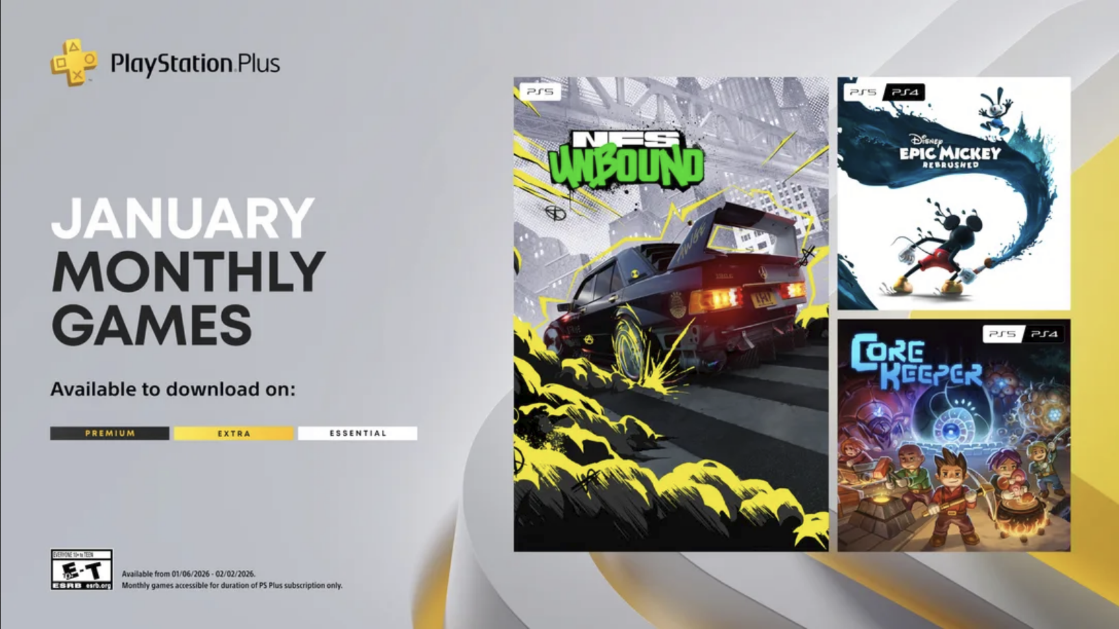 PlayStation Plus January 2026 Games: NFS & Epic Mickey!